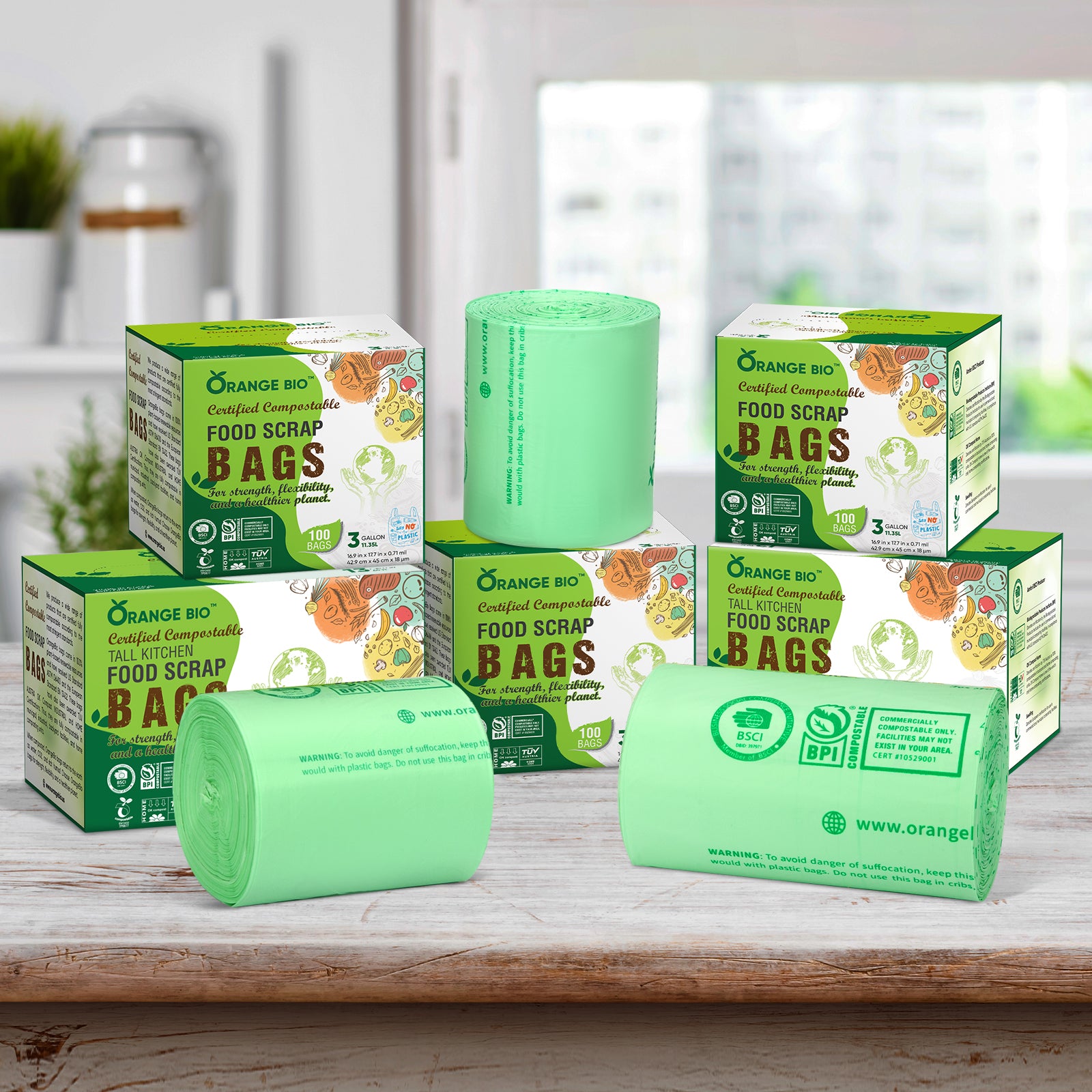 100% Certified Compostable Bags – OrangeBioUSA