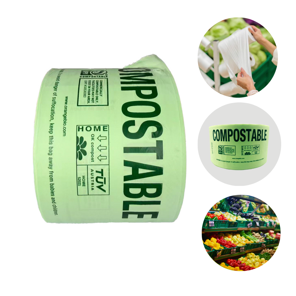 14 x 18" Compostable Produce Bags | Single Roll | 250 Bags – OrangeBioUSA